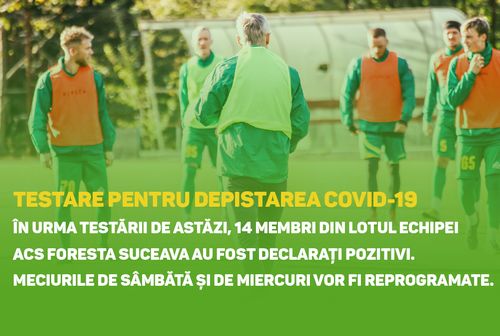 14 membri din lotul echipei Foresta Suceava au fost testați pozitiv cu ...